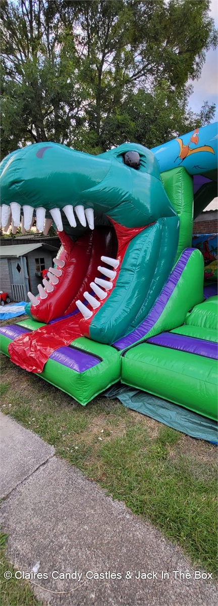 12ft x 15ft Dinosaur castle single headed - Bouncy Castle Hire softplay ...