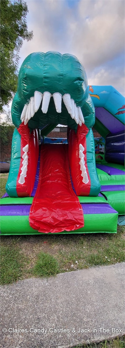 12ft x 15ft Dinosaur castle single headed - Bouncy Castle Hire softplay ...